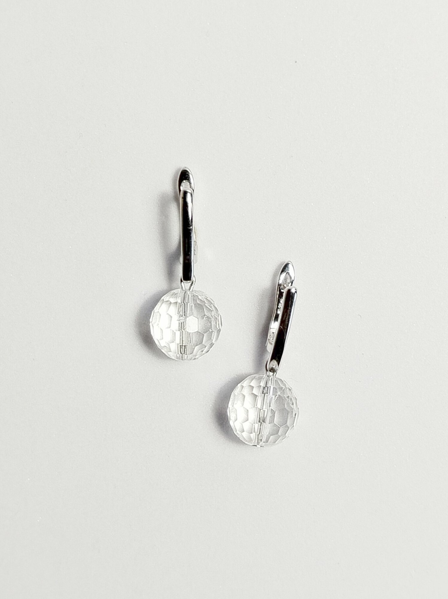 Серьги, горный хрусталь