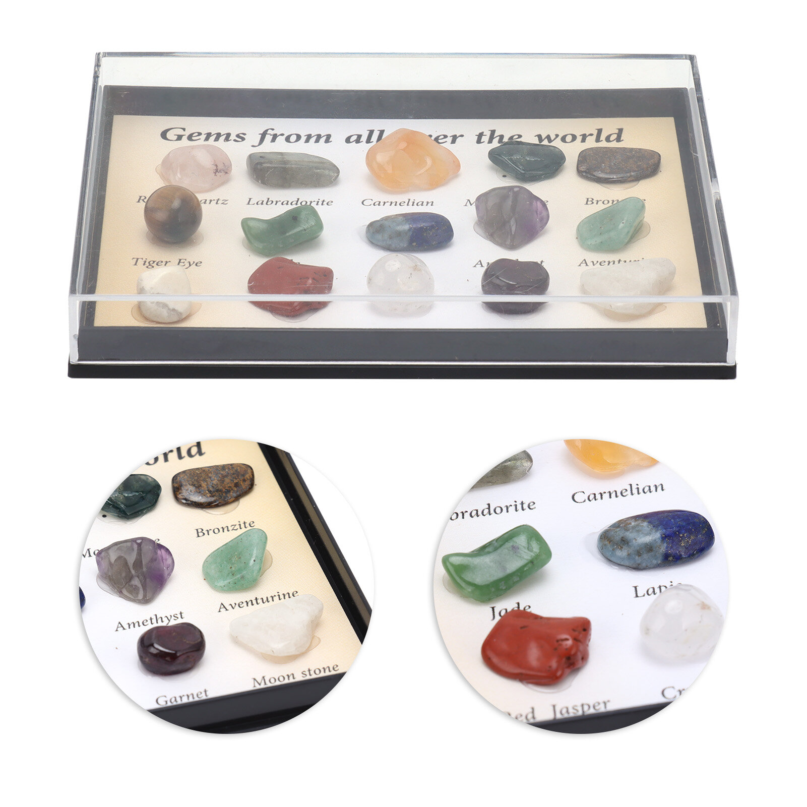 15 видов хрустальных драгоценных камней, украшение, красочное украшение для медитации фэн-шуй для коллекционеров