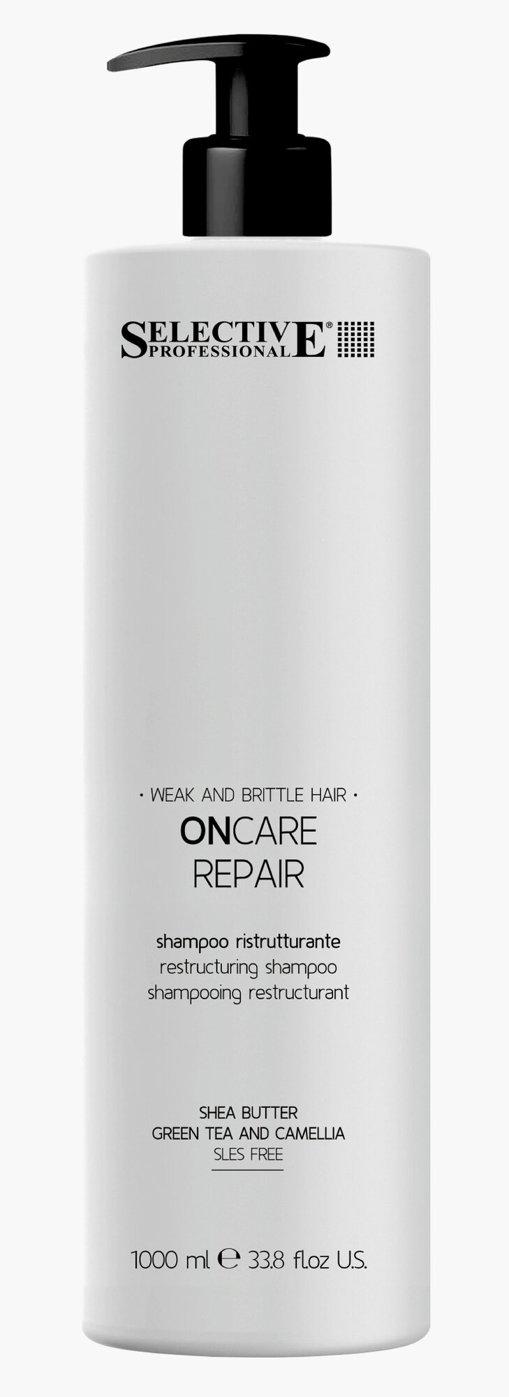 Selective Профессиональный Шампунь Реструктурирующий для Восстановления Структуры Волос, ONCARE REPAIR 1000мл