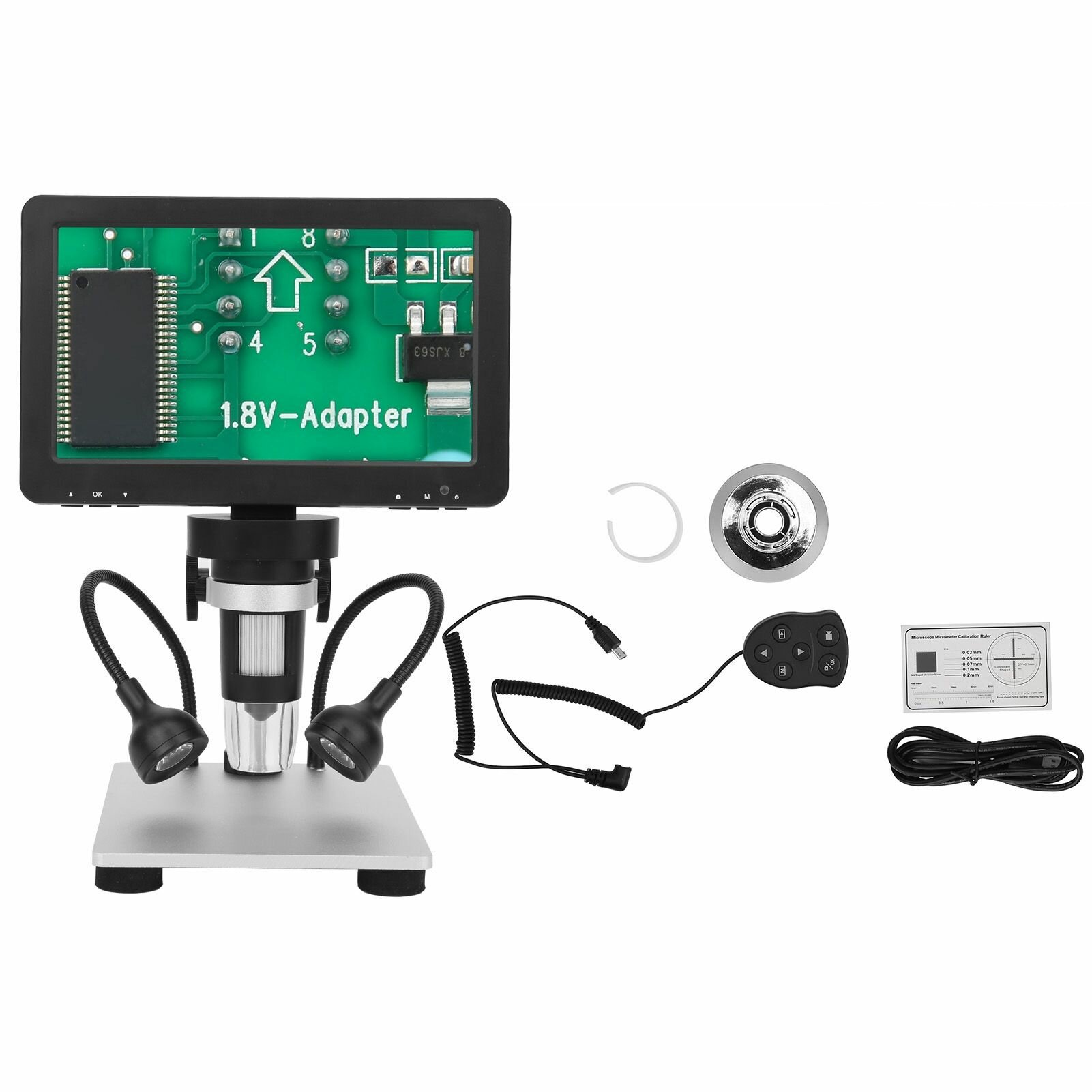 Цифровой микроскоп 7" 12MP 3.7V для ремонта плат