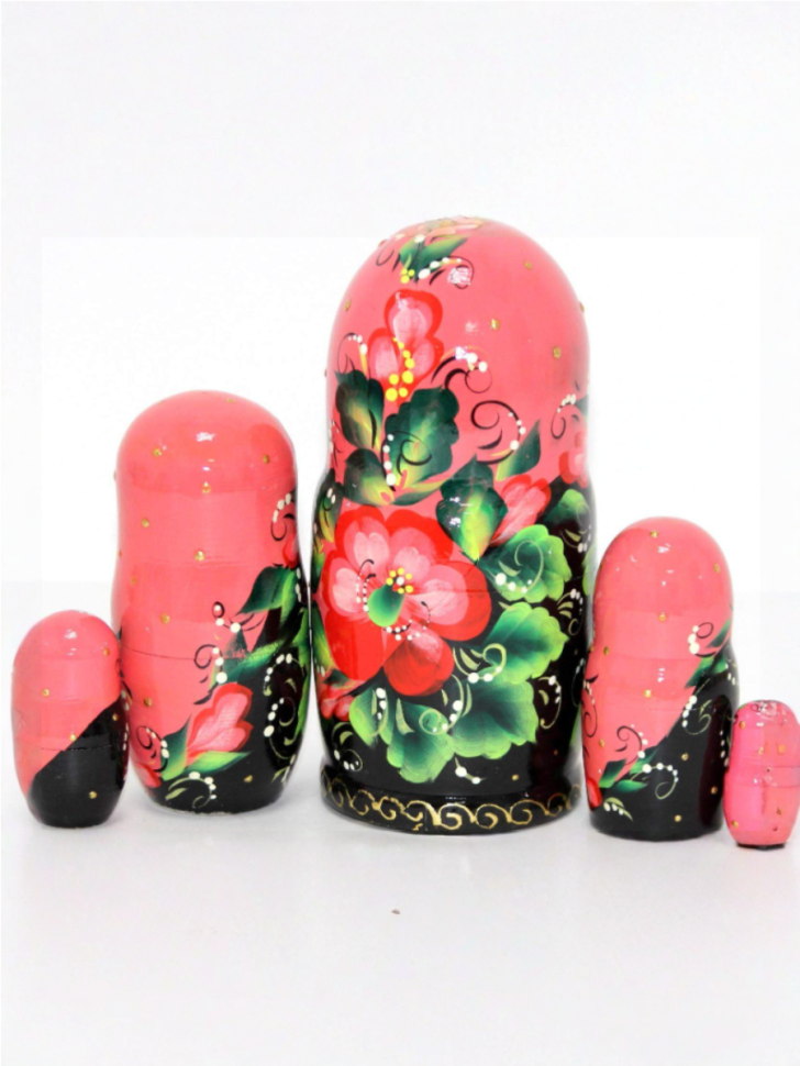 Матрешка "Флора" (5 мест, 17 см)