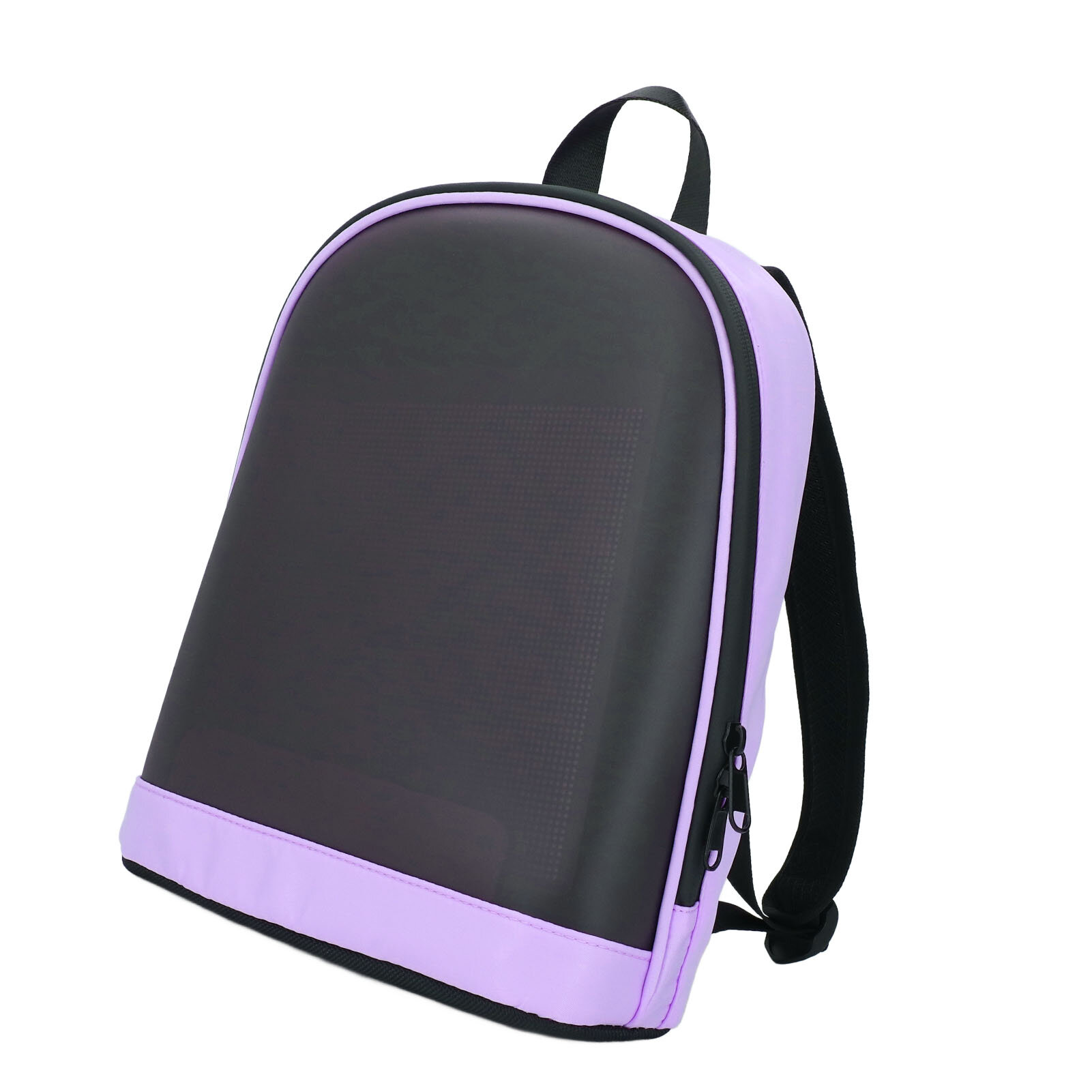 LED Backpack 64x64 Dot Array Full Color Programmable Screen Customizable Text Animation Image Purple Frame — фото 1