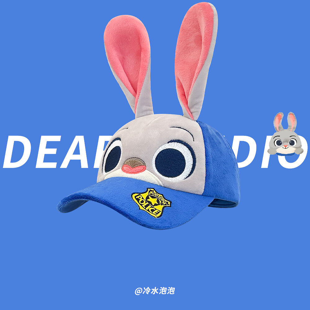 Офицер Джуди Кролик, потому что шляпа с мультяшными ушками, женская милая шляпа-котелок, трендовый берет «Зверополис»