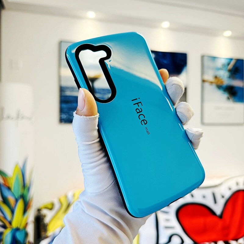 Высококачественный противоударный силиконовый чехол для Samsung Galaxy S23 — светло-голубой, полная защита, матовая
