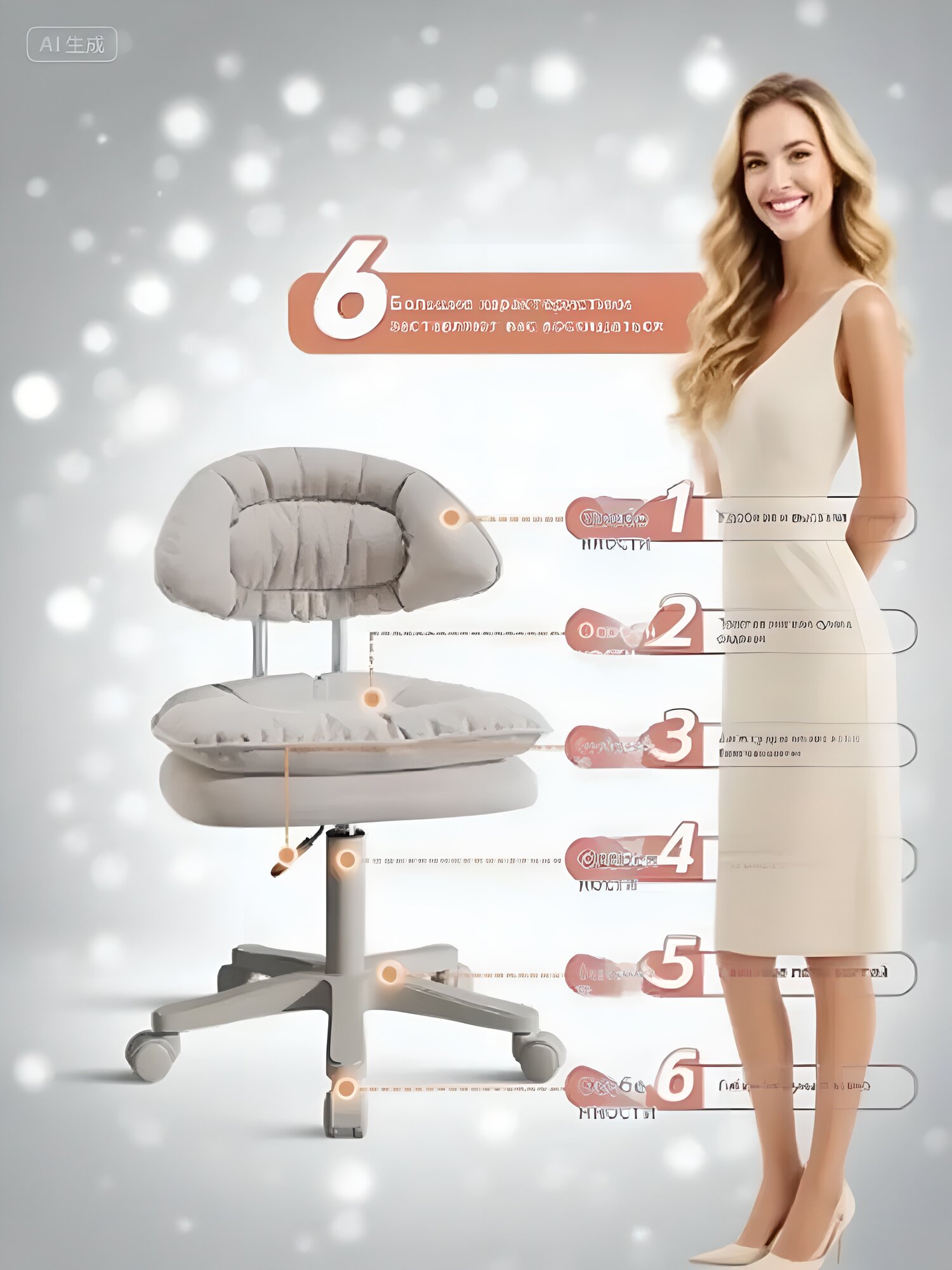 Стул мастера, Искусственная кожа, от белого Красивый цвет I529