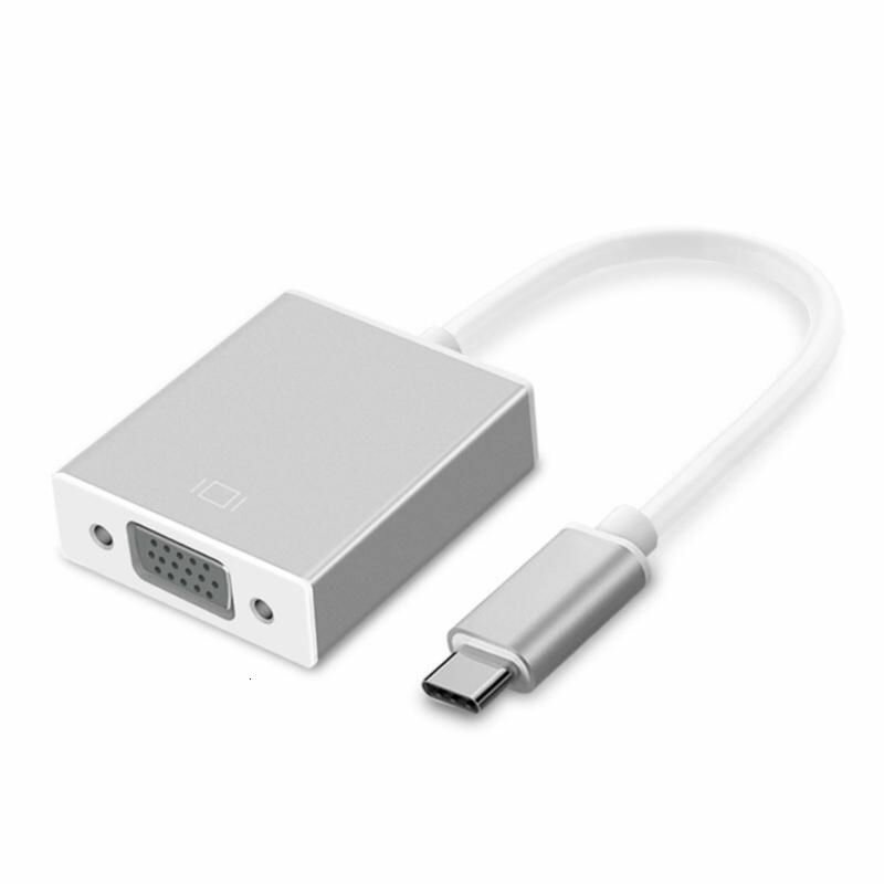 Алюминиевый конвертер USB C в VGA 1080P, стабильная передача сигнала для дисплеев