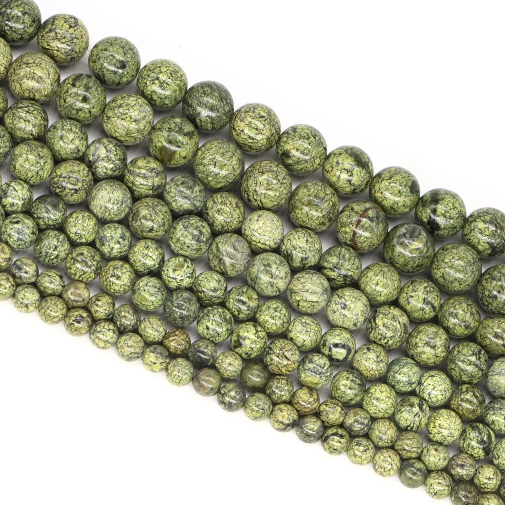 Бусины из русского серпентина 6/8/10/12 мм 6mm(56-65pcs)