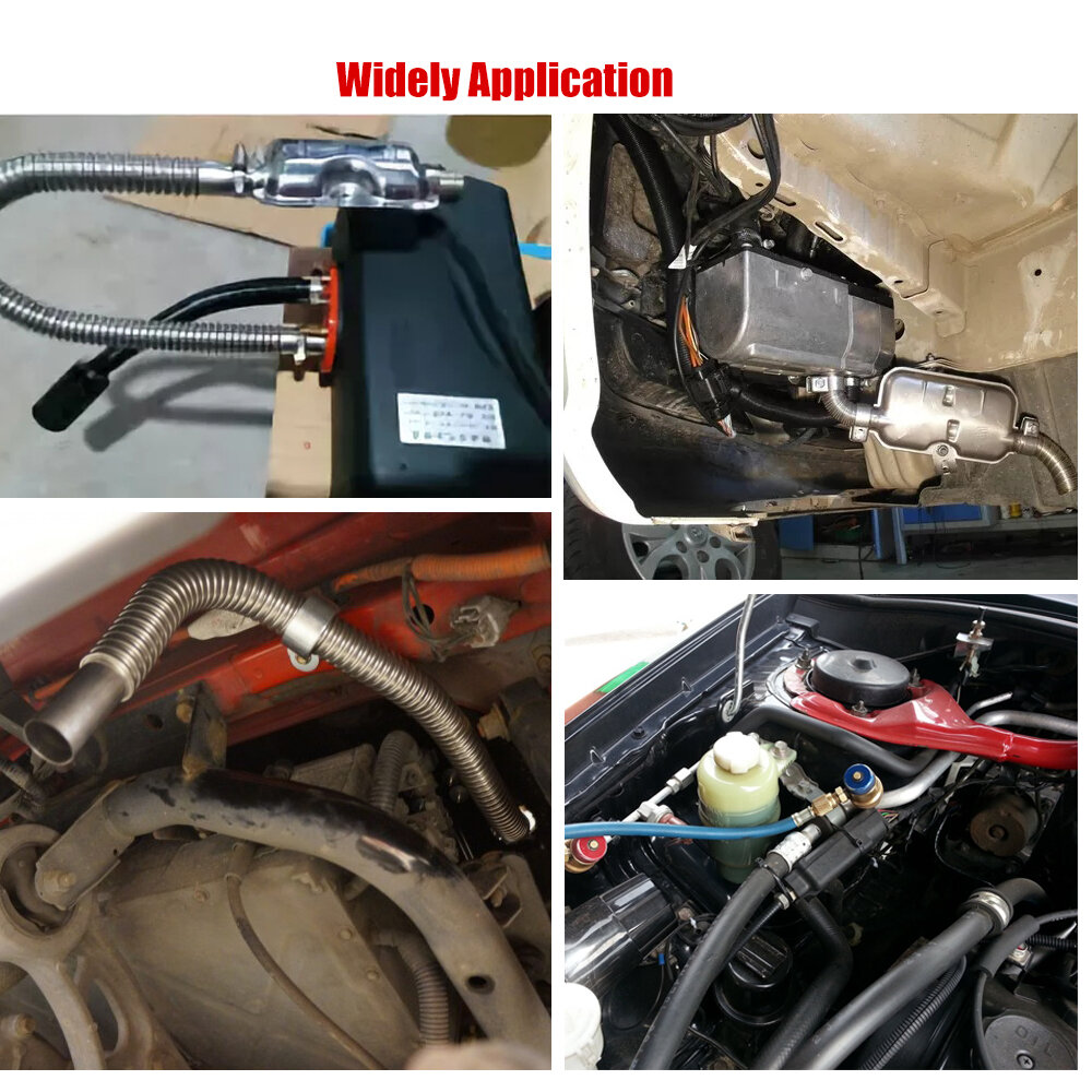 Воздуховод гибкий, труба гофрированная 42/60/75/90мм 2 метра для воздушного отопителя и сухого фена