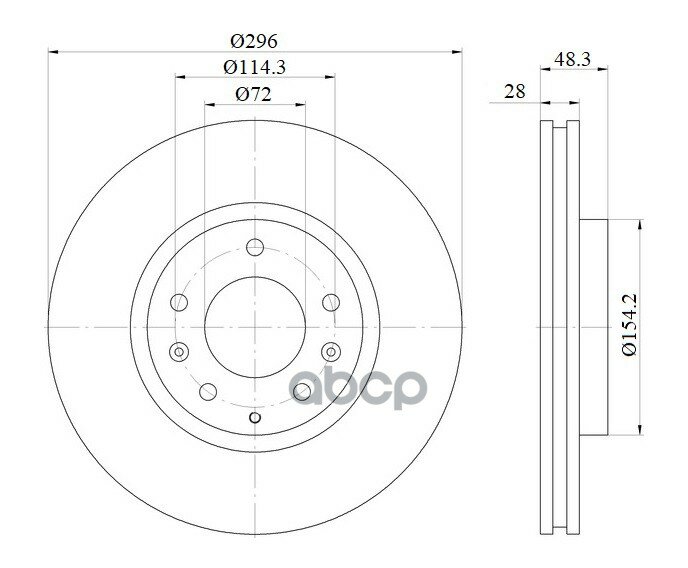 Диск тормозной перед. вентилируемый MAZDA CX-7 2006->/CX-9 2007-> S&K арт. SKBD1136