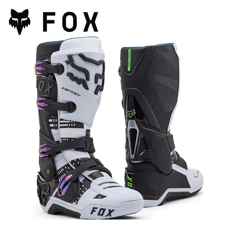 Ботинки для бездорожья FOX RACING 2-го поколения Instinct с технологией 46, Purple Black White