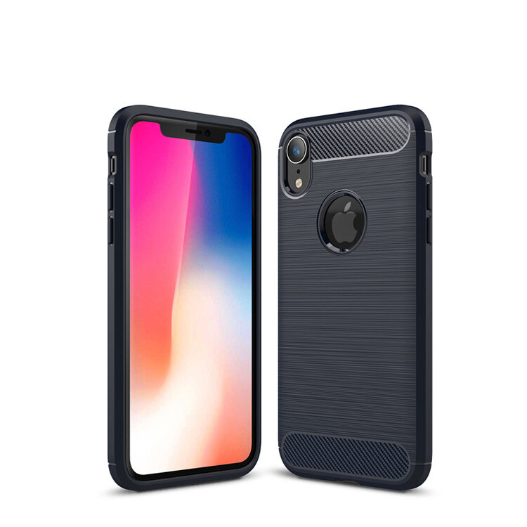 Чехол на IPhone XR / Айфон XR / Айфон хр противоударный (темно-синий)