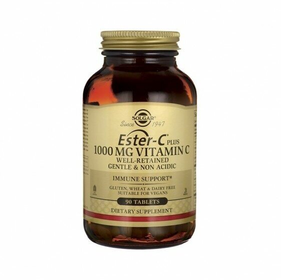 Solgar Ester-C Plus 1000 mg Vitamin C Tablet, 90 tabs