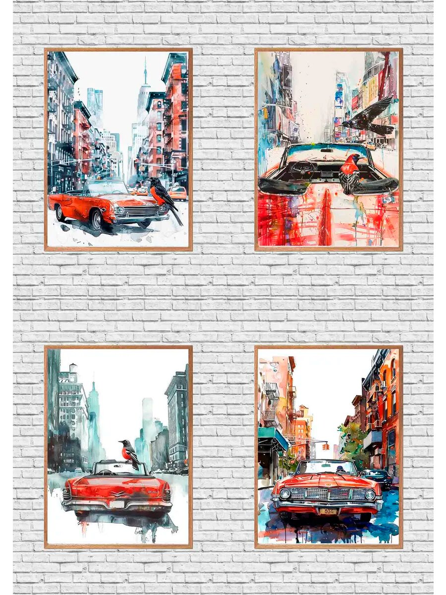 Сорока-птица-миллиардер, 4 Плаката, 30x21см