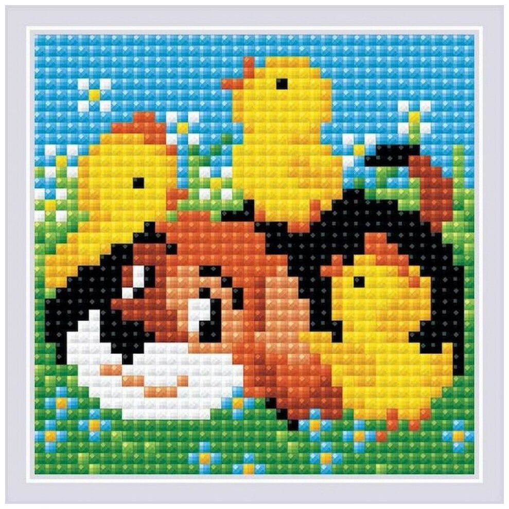 Набор Риолис #АМ0035 Дружок, Алмазная Мозаика, 10 х 10 см