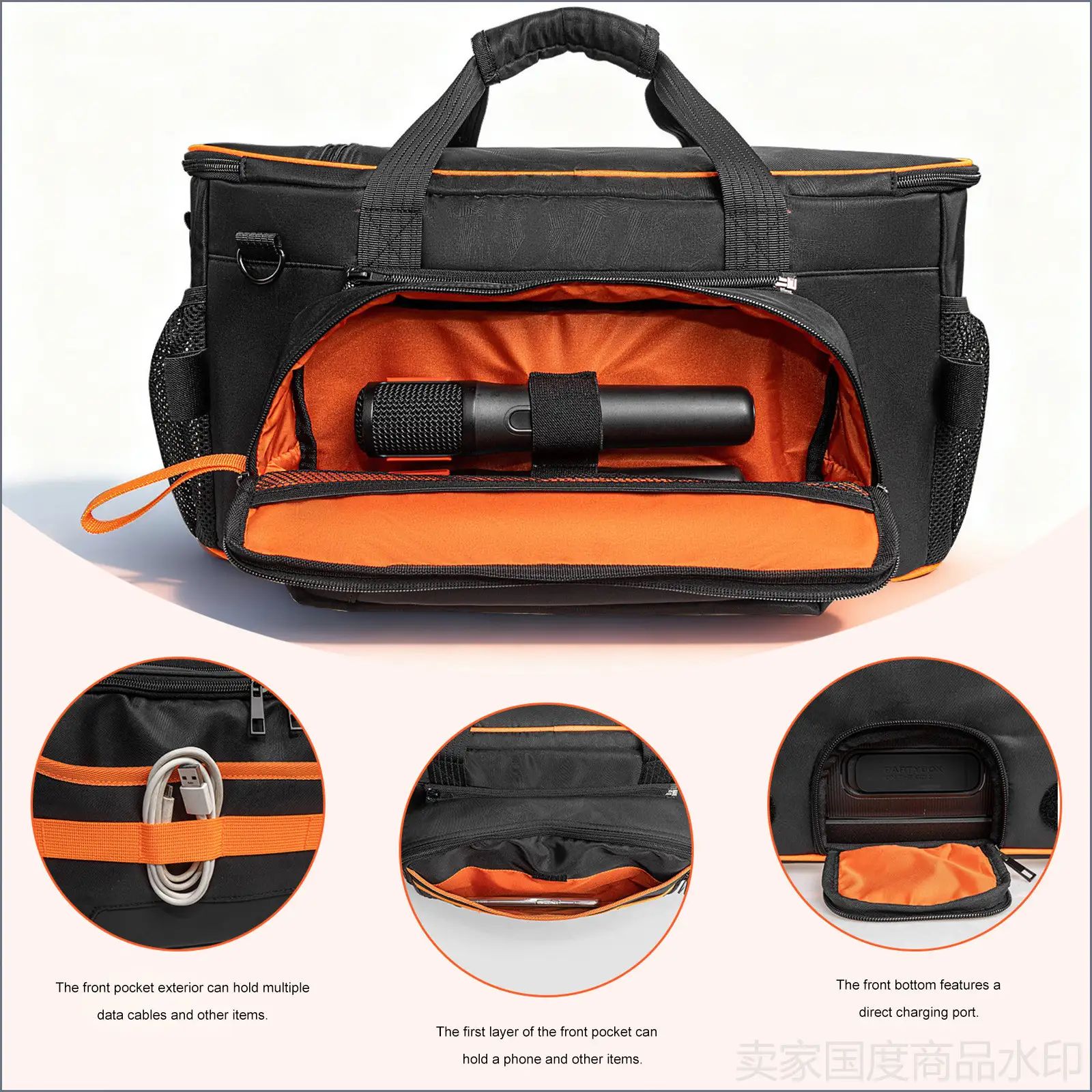 Чехол для портативной колонки JBL PARTYBOX ON THE GO2 из ЭВА, черный