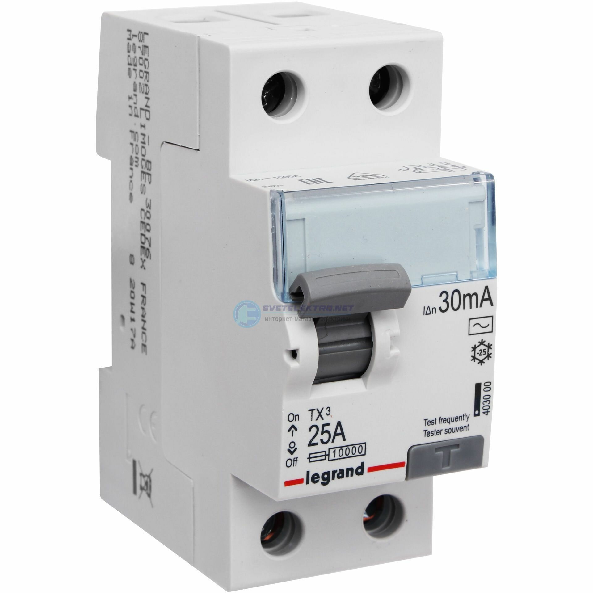 УЗО Legrand ВДТ TX3 2П 25A 30MA -AC 403000