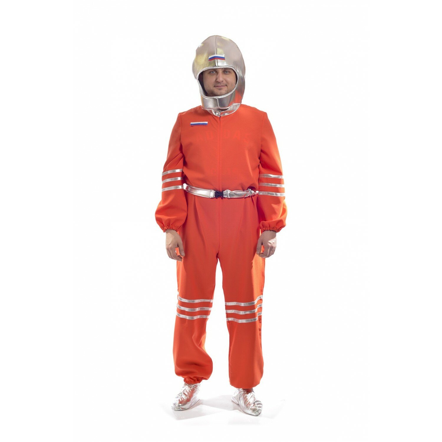 Карнавальный костюм взрослый Космонавт в серебристом шлеме (52-54)