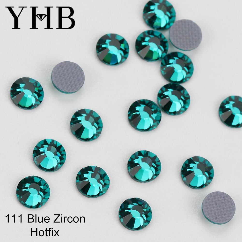 Стразы YHB бирюзовые 6mm SS30 288шт, 111 Blue Zircon