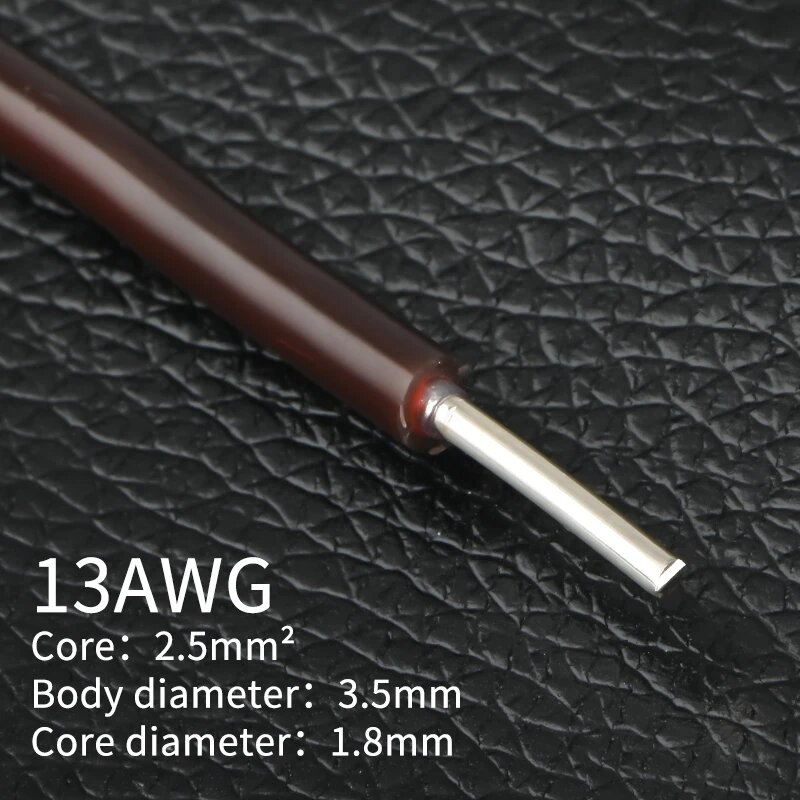 Серебряный Hi-Fi аудио кабель для динамиков 11AWG 13AWG Black 2.5mm2 13awg, 0.5m