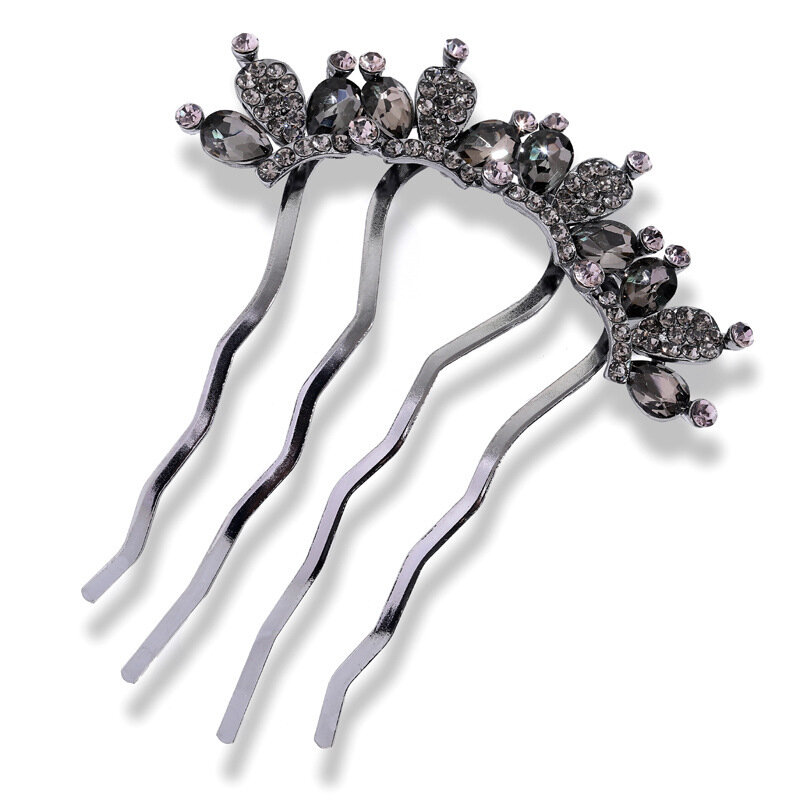 Ретро-гребень, для волос, со стразами, вставка в виде бабочки