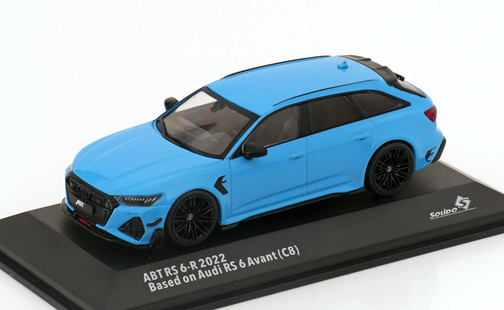 Модель коллекционная SOLIDO Audi RS6-R abt 2022 light blue / ауди РС6-Р голубой