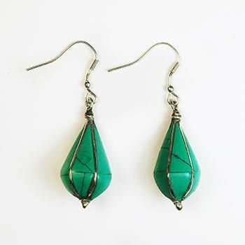 Серьги, искусственный камень