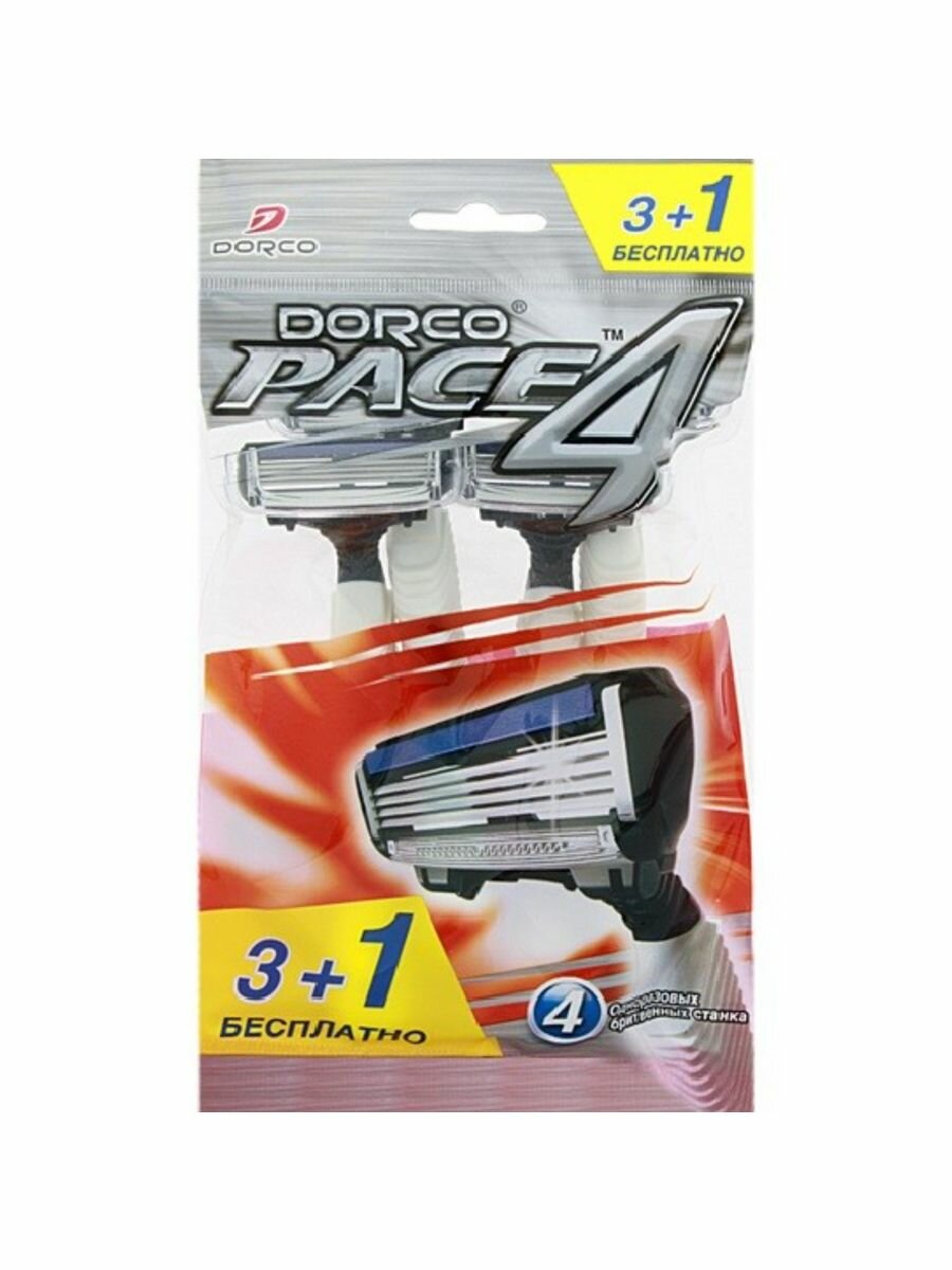 Dorco Pace4 Fra-100 - Одноразовые станки для бритья 4 шт