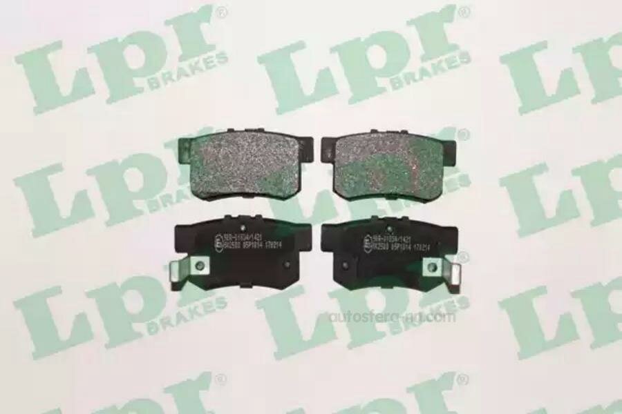 LPR 05P1014 Колодки тормозные HONDA ACCORD 90-/CIVIC 97-/CR-V II/FR-V/PRELUDE 92-00 задние