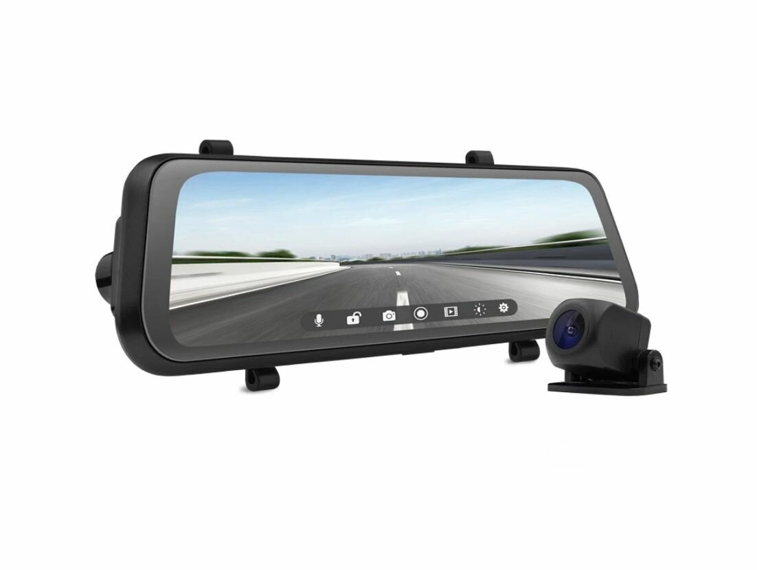 Автомобильный видеорегистратор-зеркало HD Rear- View Mirror Recorder двухкамерный с GPS