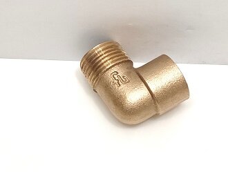 Угол с переходом на наружную резьбу 18 х 1/2" 90° пайка VIEGA бронза