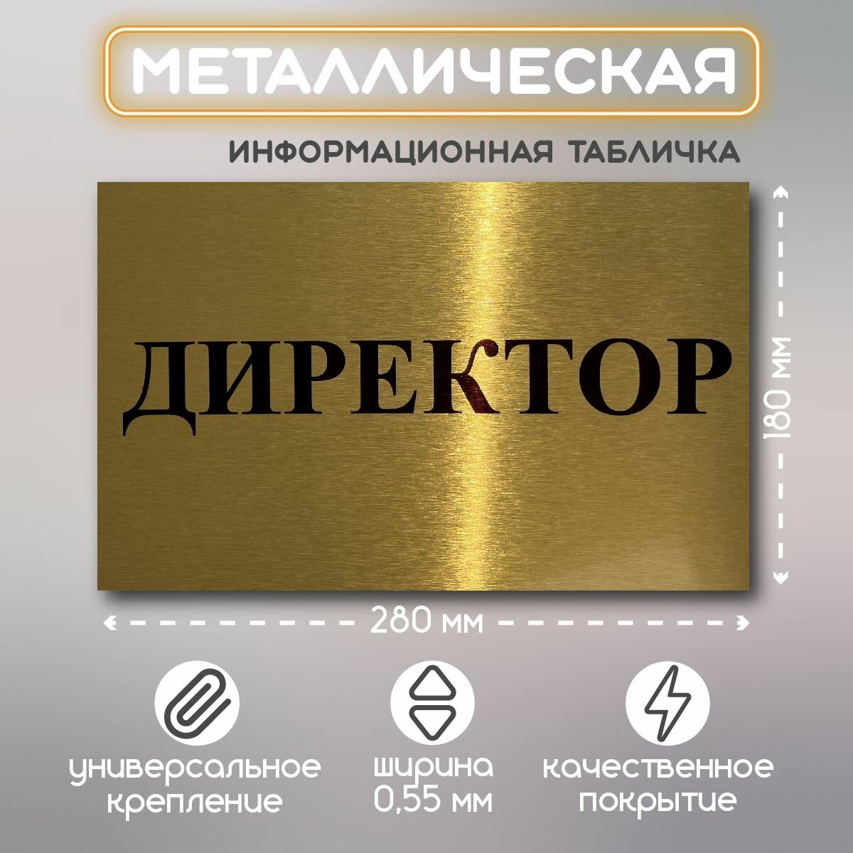 Табличка Директор металлическая надверная