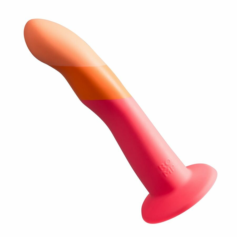 Яркий фаллоимитатор Romp Dizi с присоской - 18 см,18 см,3,5 см, оранжевый, силикон, Женский, Фаллоимитаторы