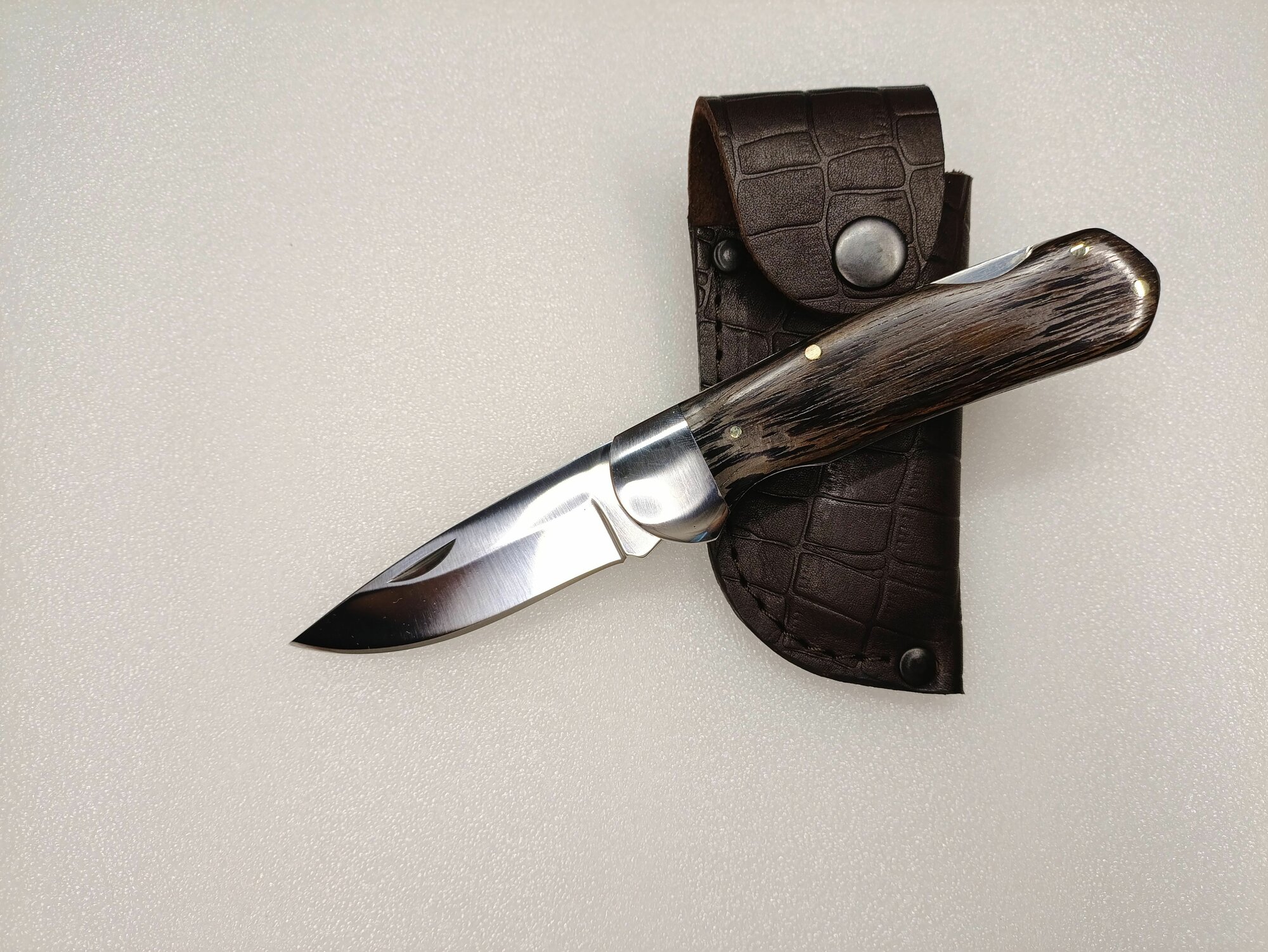 Нож складной Мотылёк сталь 65x13 длина 19см ручная работа ножны в комплекте