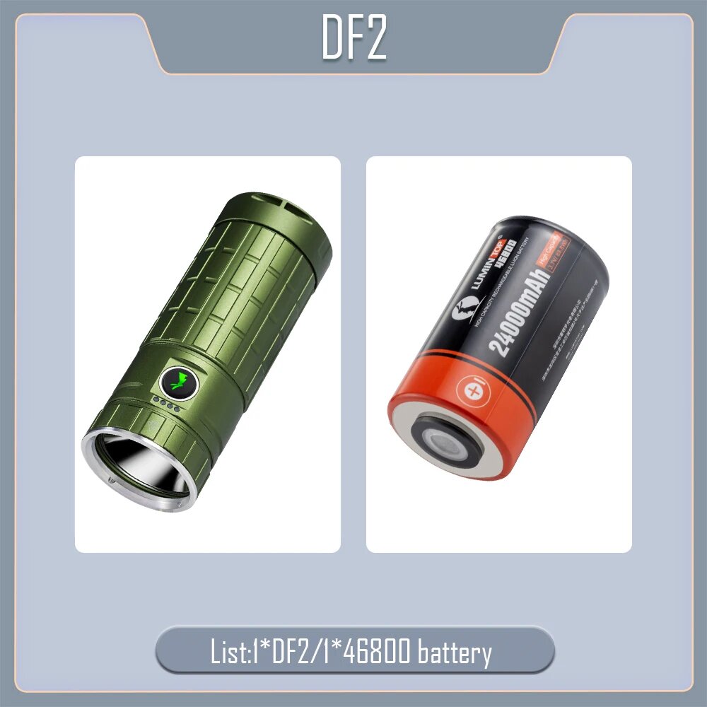 LUMINTOP DF2 портативный водонепроницаемый фонарь 1600 люмен 32000 мАч DF2 Green