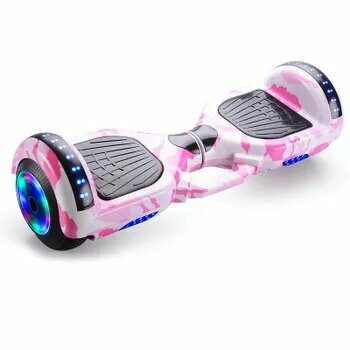 Гироскутер, диаметр: 7 (дюймы), белый, розовый