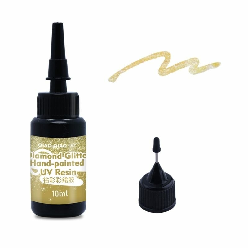 (1 бутылка) Цветной клей для ручной росписи бисера (ночь)-1 золото