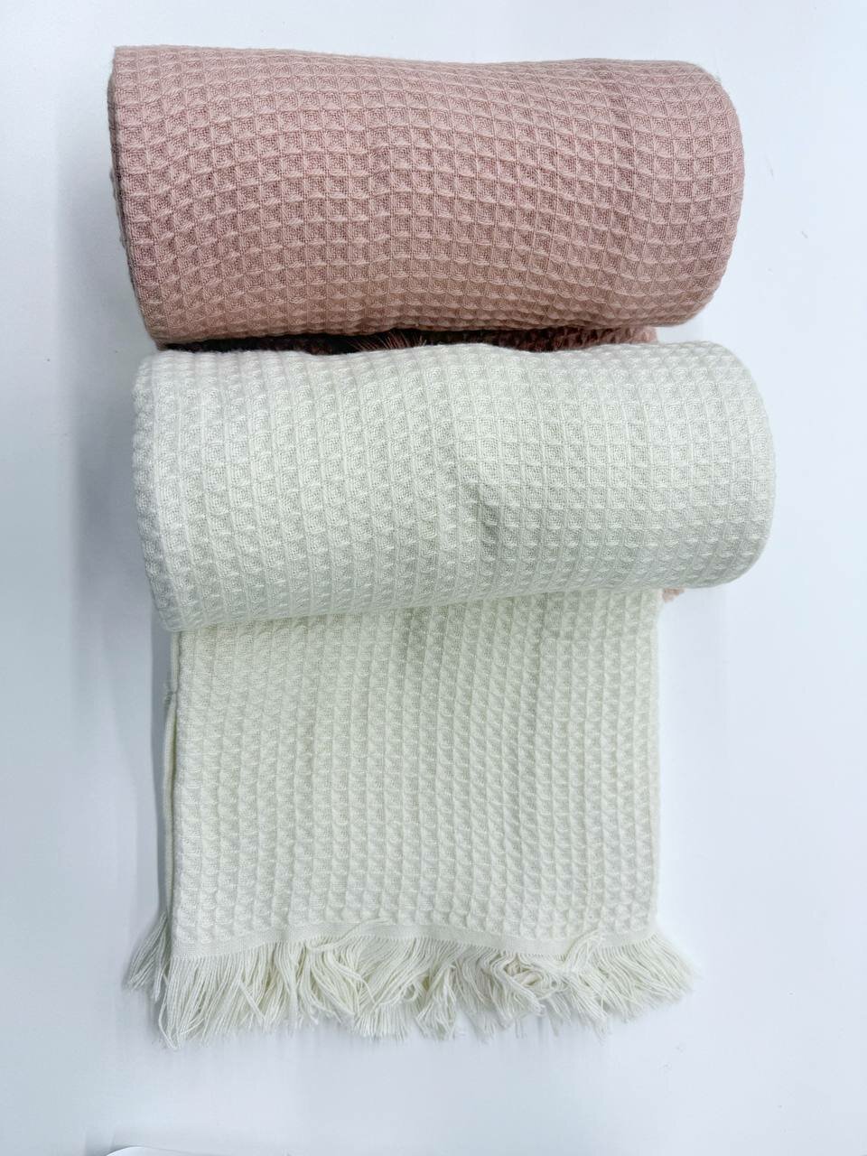 Плед-покрывало лорел,"Laurel", 100% переработаный полиэстер, белый, 150x200см