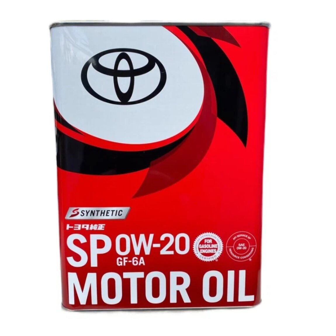 Моторное масло синтетическое TOYOTA SP/GF-6A 0W20, 4 литра канистра