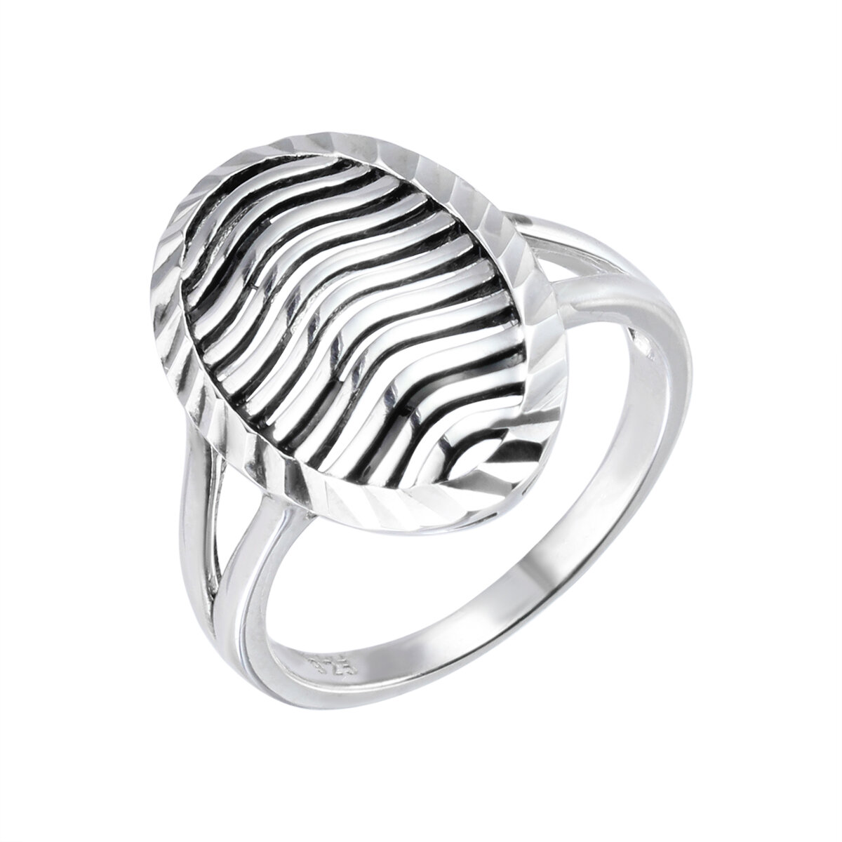 Кольцо тонкое, серебро, 925 проба, родирование