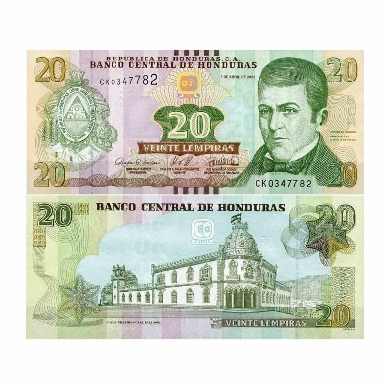 20 лемпир Гондураса 2022 года