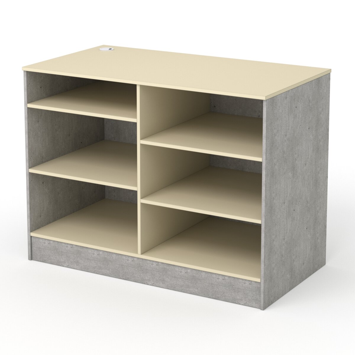 Кассовый стол "ривьера" №2А, Метрополитан Грей и Крем Вайс. Производитель товара - компания Westcom.