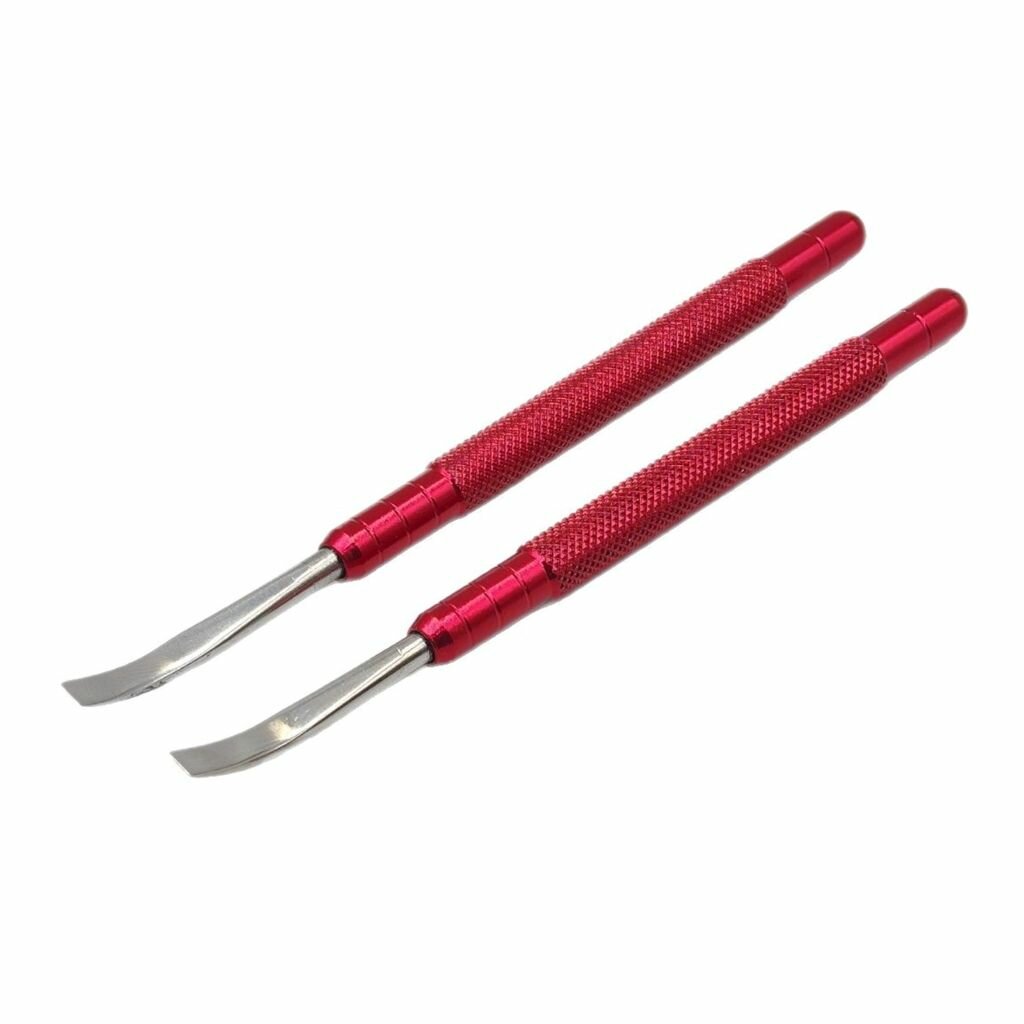 Смотреть инструменты ремонта, Плоская лопатка для подъема минутной стрелки - красная, 1 набор, 2 штуки