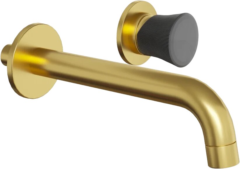 Смеситель для раковины Paini Domus 18PJ208PZ встраиваемый, скрытого монтажа, золотой, матовый, кран для ванной в раковину, из латуни, рычажный, с керамическим картриджем