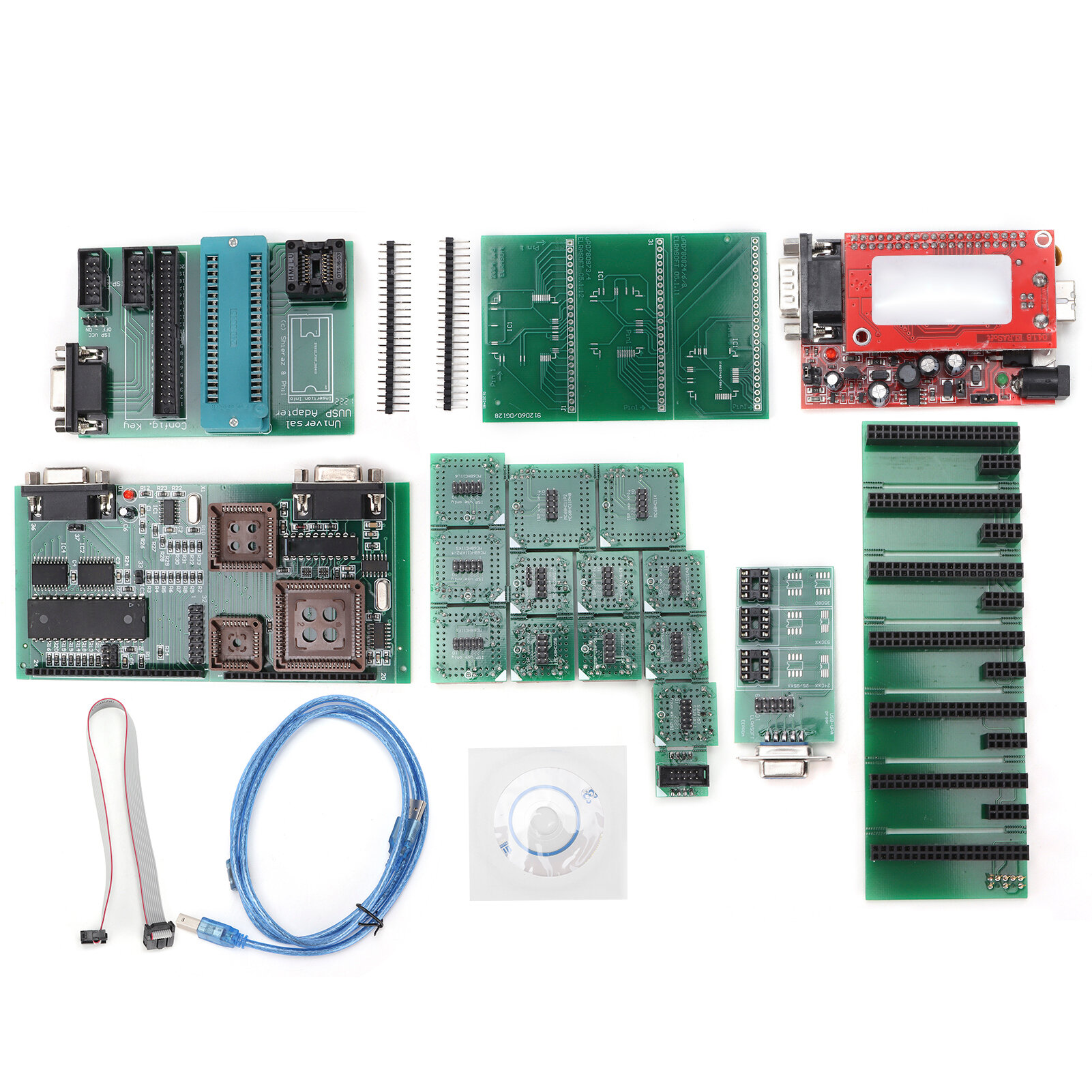 Программатор USB V1.3 для чипов ECU с полным комплектом адаптеров, широкий спектр применения