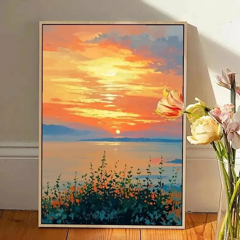 Картина по номерам 40x50 с рамкой, антистресс раскраска для взрослых
