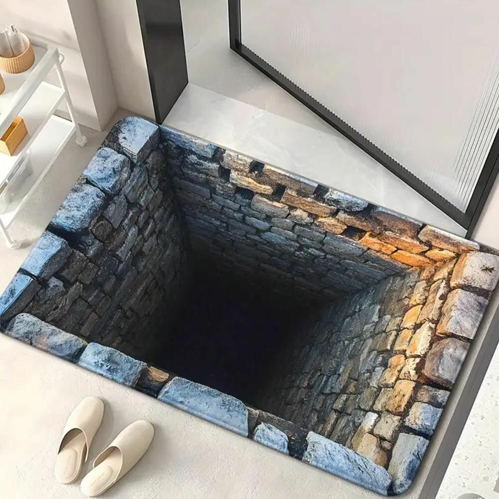 3D стереоскопический визуальный напольный коврик 40x60 см, грязеотталкивающий и износостойкий