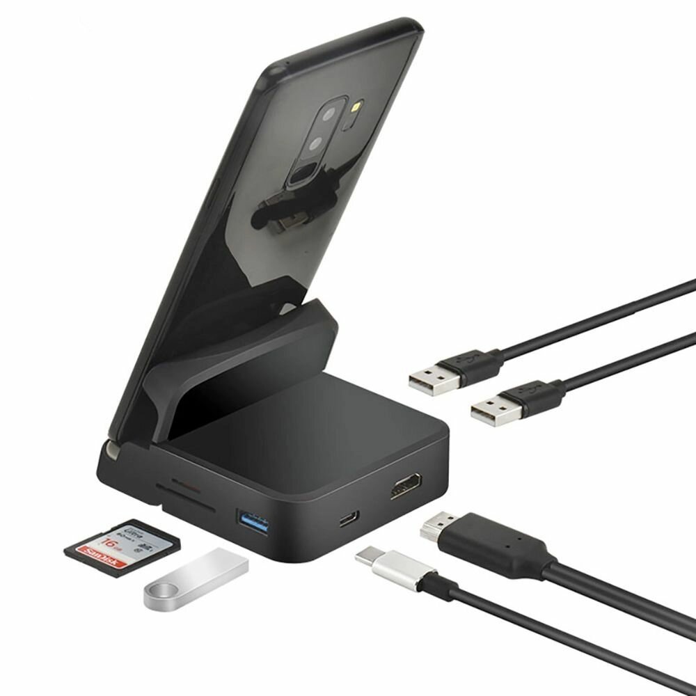 8 в 1 C Расширенная базовая телефонная стойка Dex Pad Station USB C HDMI Совместимый комплект зарядного устройства для доковой станции