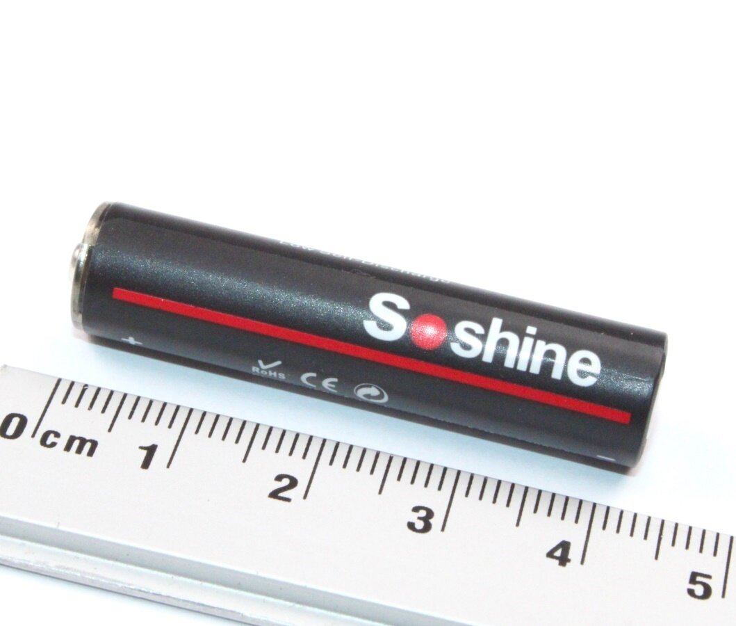 Аккумулятор SOSHINE 1,5V, 1100mWh (730mAh), Li-ion (размер AAA, ЗУ USB Type-C)