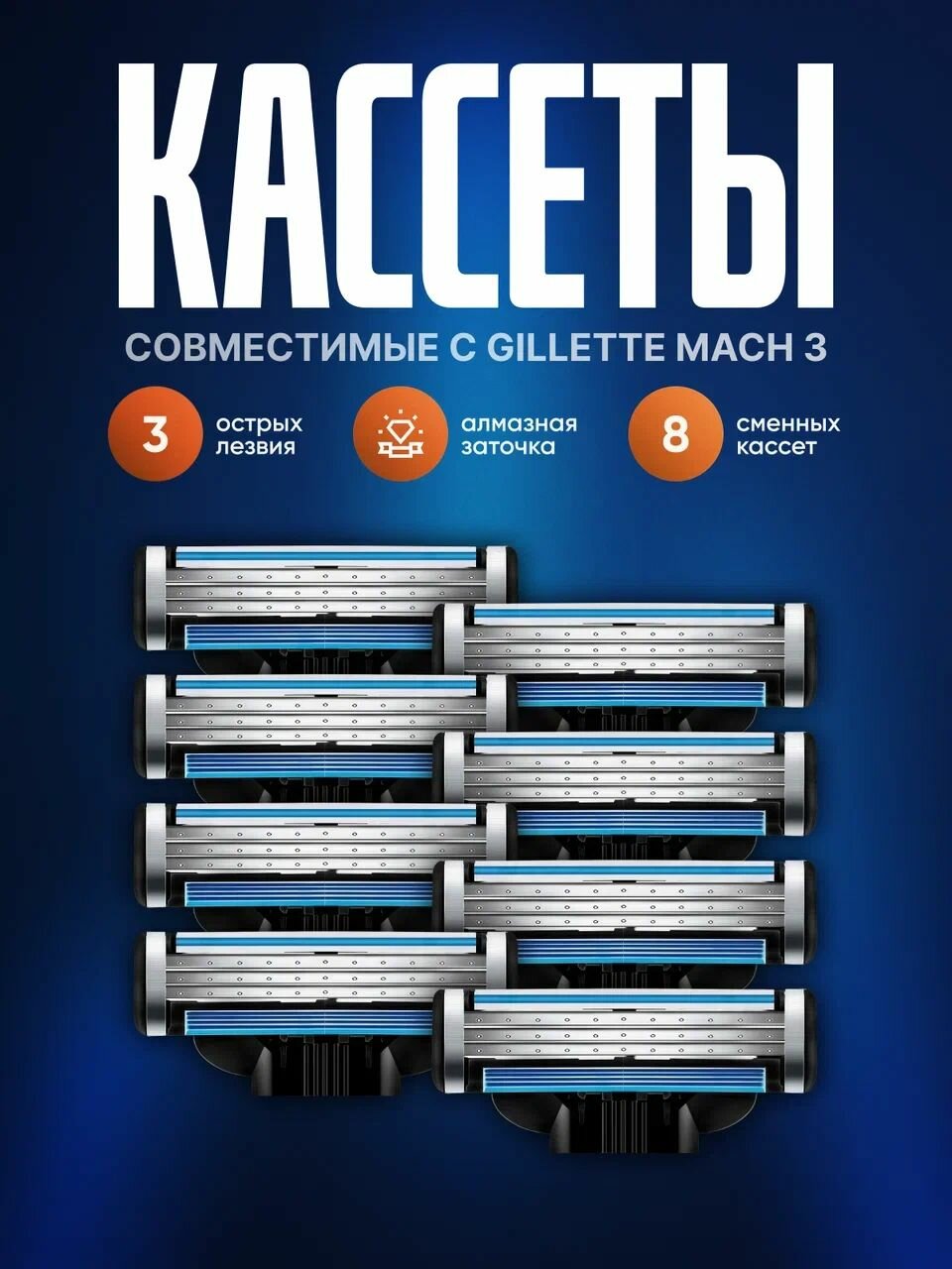 Сменные кассеты для мужских бритв