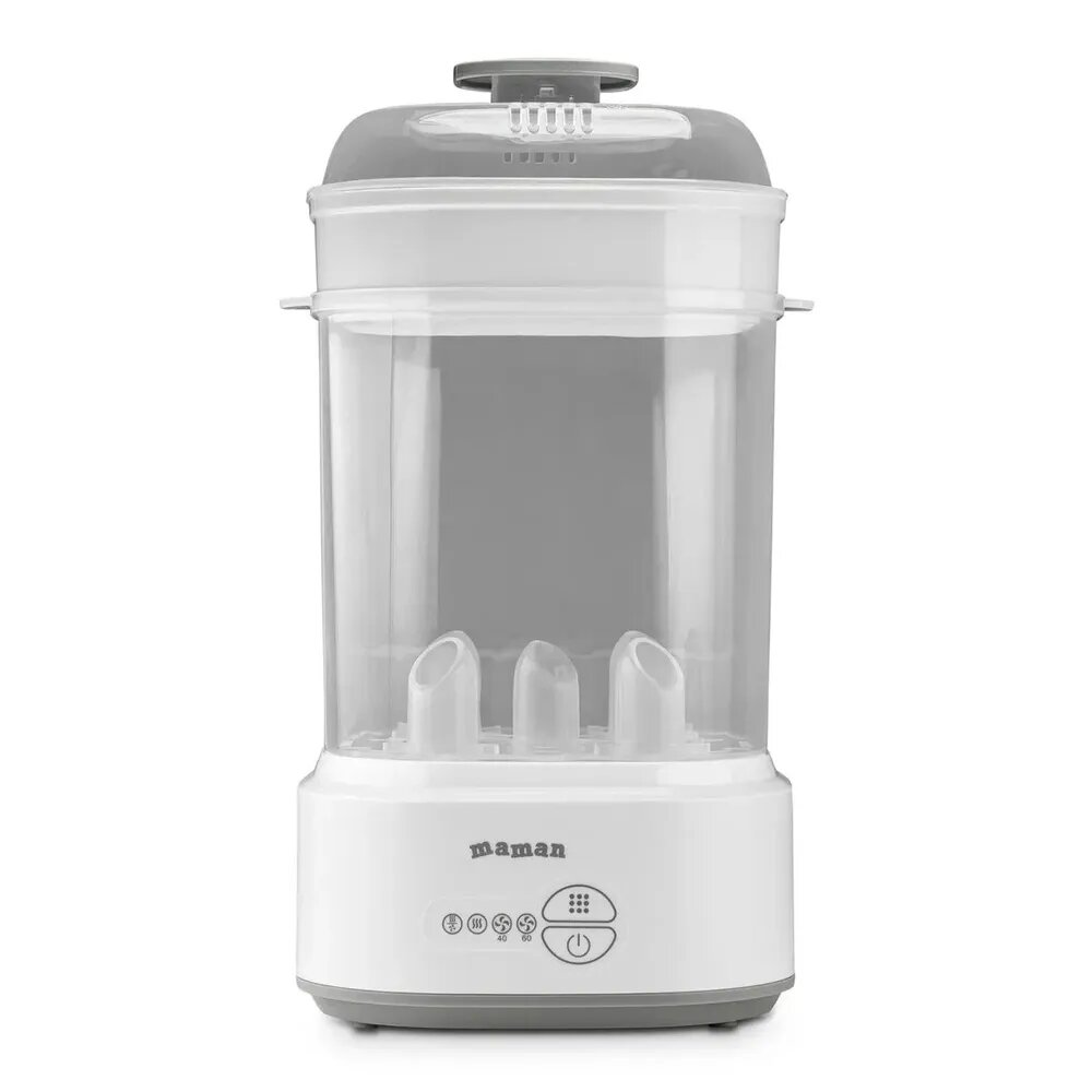Стерилизатор Maman электрический для бутылочек, паровая стерилизация, вместимость 5 бутылочек, белый